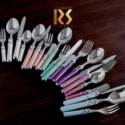 意大利Rivadossi 不锈钢刀叉勺餐具三件套NOVA联名新色FIOCCO勺子