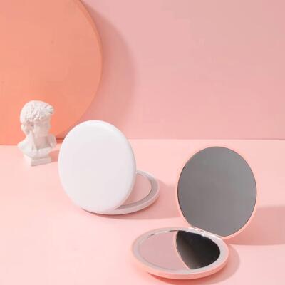 LED light makeup mirror foldable makeup small pocket mirror