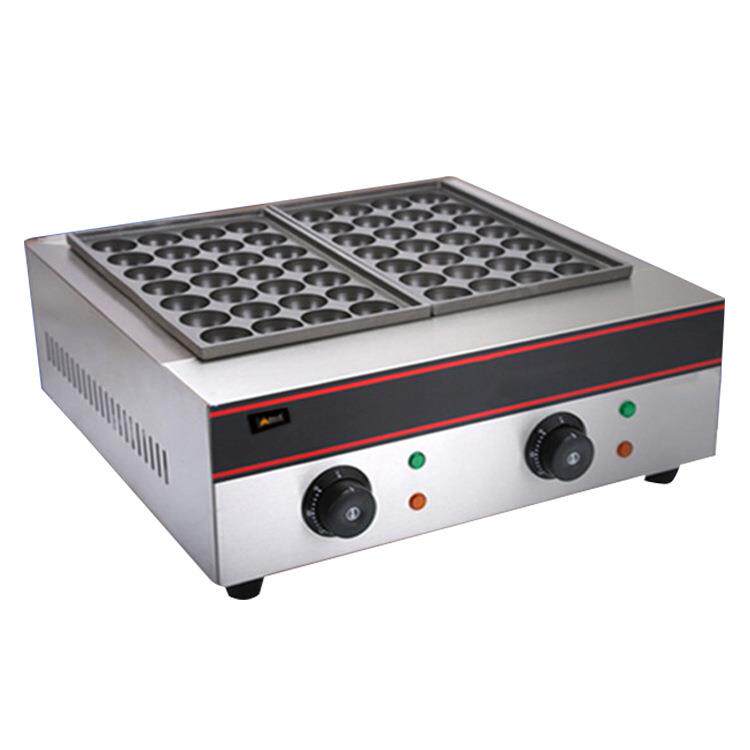 二板电热鱼丸炉不锈钢章鱼丸机章鱼小丸子机创业小吃设备