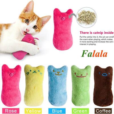 Teeth Grinding Catnip Toys Funny Interactive Plush Cat Toy P