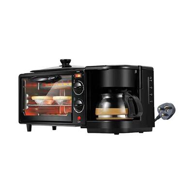 3 in 1 Breakfast Machine Toaster Oven with Timer for