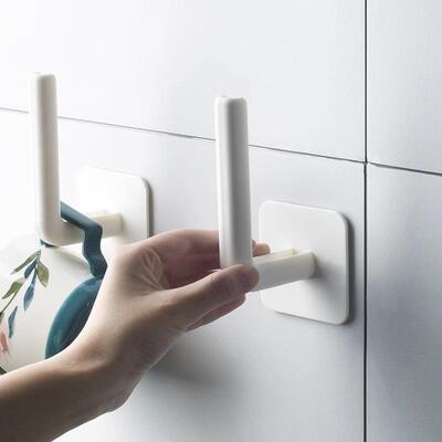Strong adhesive wall hooks, no drilling required, suitable f