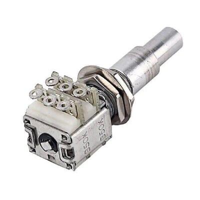 Guitar Potentiometer Silver Metal Stacked Concentric Mini