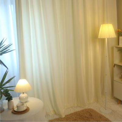 直播间背景布置免打孔专用直播窗帘魔术贴网红女主播高级感奶油风