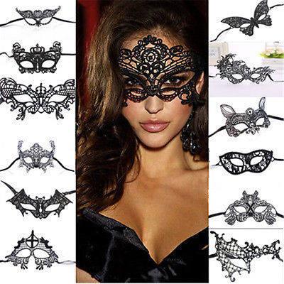 Sexy Women Lace Eye Mask Masquerade Ball Prom Halloween Cost