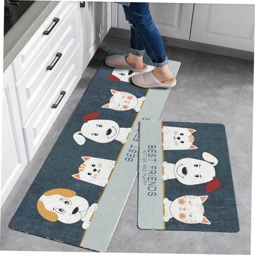 厨房地垫防滑防油耐脏满长条Kitchen floor mat non-slip carpet
