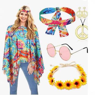 Fantasy stage performance costume with polyester tassel