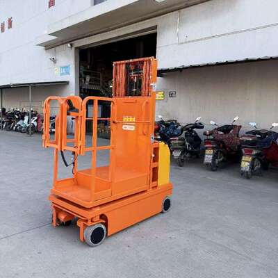 普尔夫全半电动高空取料机仓库拣货登高车上货搬运升高平台升降机