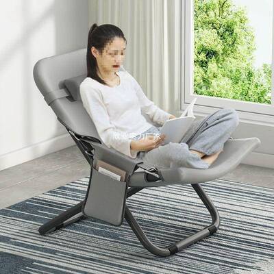 折叠躺椅简午休公办室午睡用阳台休家闲懒人坐睡两用YTN易靠背椅