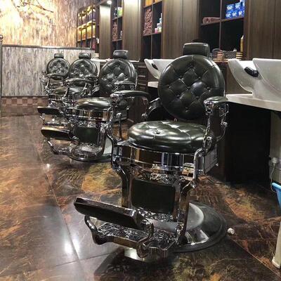 复古豪华美发椅子大椅男士理发椅雅龙油头馆椅子Barber专用椅子