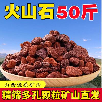 火山石颗粒鱼缸乌龟专用造景底砂过滤滤材净水盆栽多肉兰花浮石
