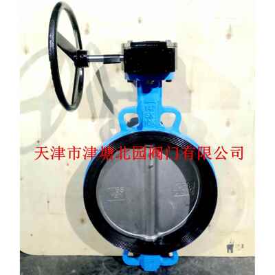 天津蝶阀厂家球墨衬胶对夹蝶阀D371J-16QB3手动对夹式衬胶蝶阀