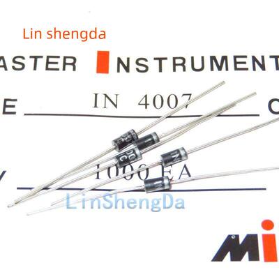 IN4007(100个装)整流二极管1N4007 1A1200V直插二极管大功率lN