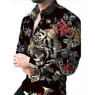 T 21857 Outdoor casual lapel men's long shirt 户外休闲翻领