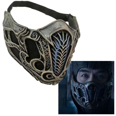 跨境真人快打乳胶面罩 Mortal Kombat万圣节面具影视周边装扮道具