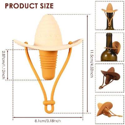 A29M-3Pcs Silicone Wine Stopper Leakproof Wine Bottle