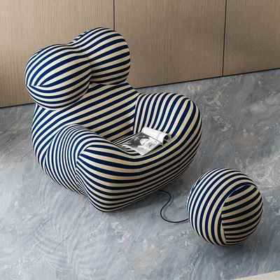 妈妈的怀抱休闲单人布艺沙发椅意式极简设计师网红阳台懒人躺椅