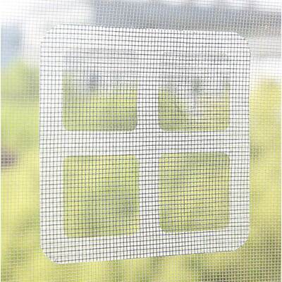 Window and door screen repair patches, seam protection strip