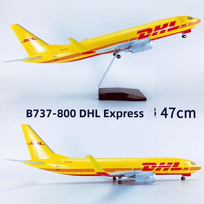 模拟合金飞机模型Dhl敦豪航空货运公司波音737飞机模型礼品收集饰