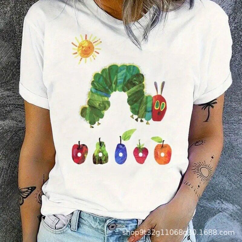 Women's "STOP WONDER and GET BREAD Up" Print Round Neck