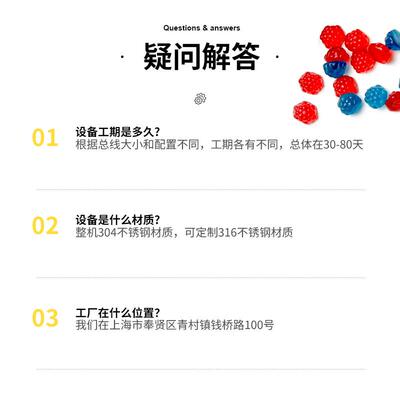 大型软糖造浇设备 全自动流水筑线 源胶头工厂 制果KOY胶明卡拉胶