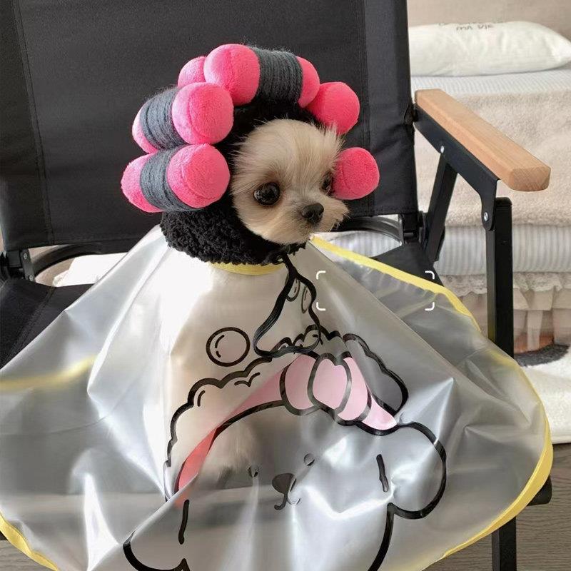 约克夏小狗狗专用洗脸理髲斗篷泪痕面部护理围兜剪毛围裙防水用品