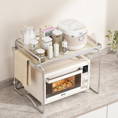 Kitchen microwave shelf storage rack countertop multifunctio