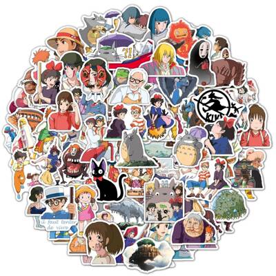 10/30/50/100Pcs Ghibli Hayao Miyazaki Anime Stickers for Lap
