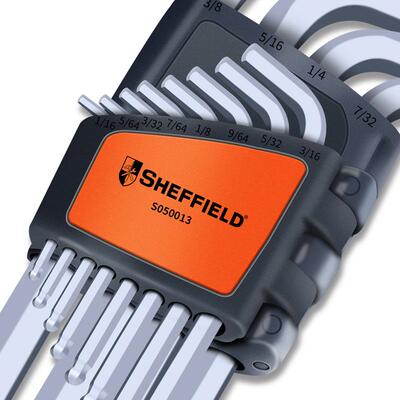 SHEFFIELD钢盾12件套英制加长球头内六角扳手s2六角扳手S050013