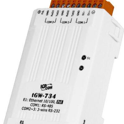 Modbus/TCP转ModbusRTU串口联网网关，带PoE口S-232和485
