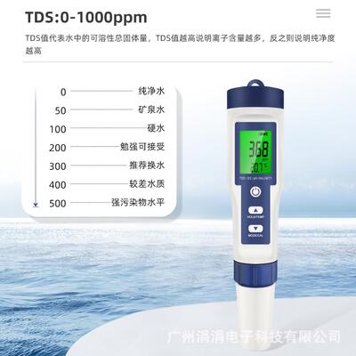 背光ED-99PH111BL09水质测试仪PSH/EC/T/盐度/温度五合一多功能检