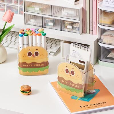 French fries storage box, no-drill pen holder, desktop organ