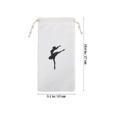 3 Pcs Ballet Dance Shoe Bag Cotton Drawstring Storage Bags