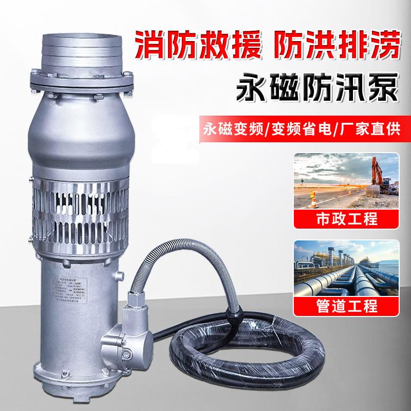 永磁变频防汛泵大流量抗涝抢险救援排灌变频泵高扬程永磁轴流泵
