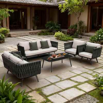 户外阳台藤沙发件套庭院合露三台编ESI组别墅室外休闲区藤编花园