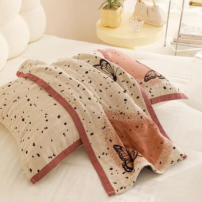 类母婴四层皮纱A布床上用一品全棉枕巾枕头对南通884家纺纯棉