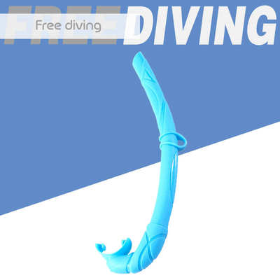 自由潜浮潜呼吸管湿式可折叠液态全硅胶软管猎潜水装备Freediving