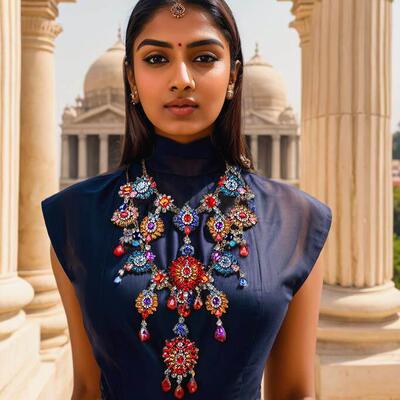 Necklace accessories classic long multi-layer necklace body