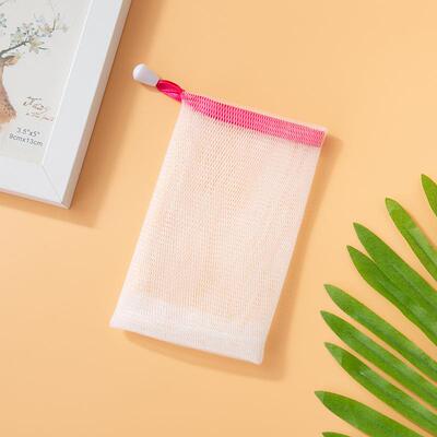 Bathroom handcrafted soap foaming net, body wash and facial