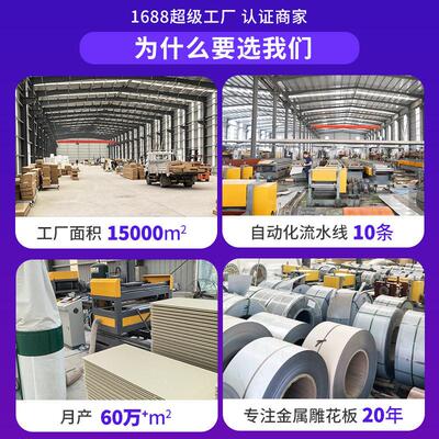 定制金属雕花聚氨酯保温彩墙钢活动板房材料HTL-BZW内外保温装饰