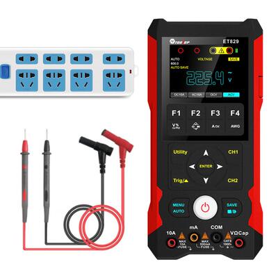 TOOLTOP手持ET829双通道数字示波器250MS采样率80M带宽万用表信号