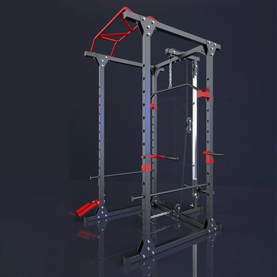博锐家用深蹲架多功合能框式龙练门98951架卧推器杠铃架斯综训健