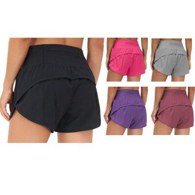 Girls Athletic Shorts Kids Qucik Dry Waisted 2 1 Biker