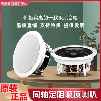 SWAN/惠威VX6-C定阻同轴吸顶喇叭环绕立体声背景音乐吊顶音箱套装