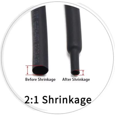 Black Heat Shrink Heatshrink Tube 2:1 Diameter 0.6mm ~ 80mm