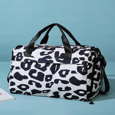 旅行包短途出差行李袋大容量奶牛纹旅游包登机包轻简住宿包健身包