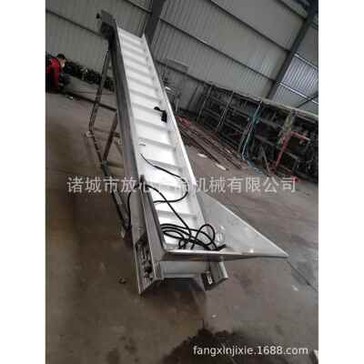 厂家直销 全自动提升机坡输送机不锈钢食 品材FX-600爬坡链板输送
