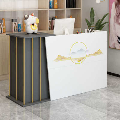 纳雷店铺小型柜台收银台轻奶接待茶店简约台吧台美容院收银台前台