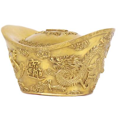 宝元宝聚凤盆储钱罐摆件工艺品元宝铜龙0117元宝