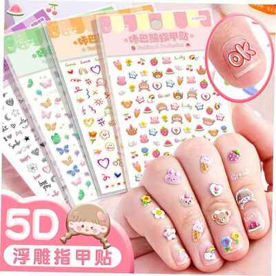 nail flower butterfly love sticker funny nails stickers girl